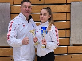 News - Double Gold for Carla In Berlin - Freestyle Combat Karate